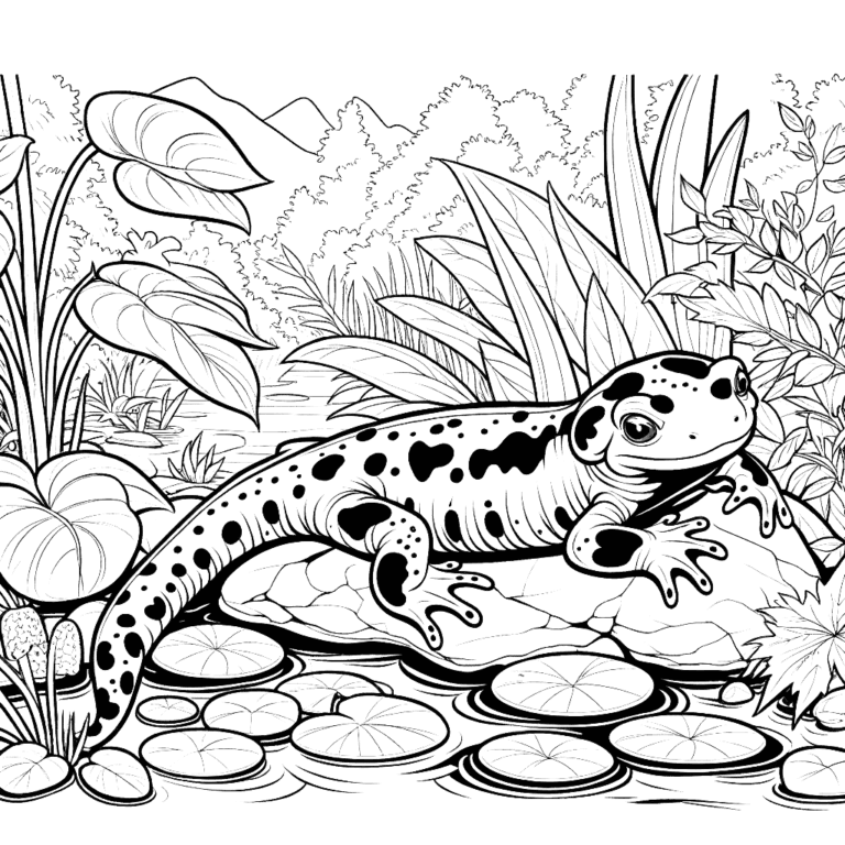 Salamander Coloring Pages 32 - Coloring Pages Gem