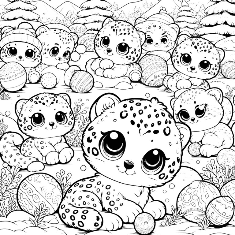 Snow Leopard Coloring Pages 12 - Coloring Pages Gem
