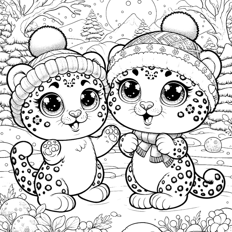Snow Leopard Coloring Pages 10 - Coloring Pages Gem