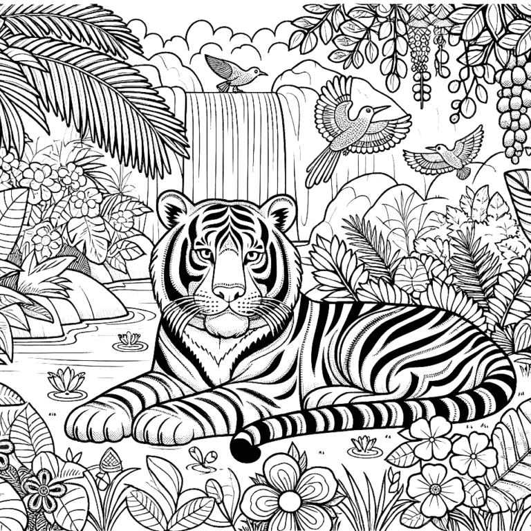 Tiger Coloring Pages 34 - Coloring Pages Gem