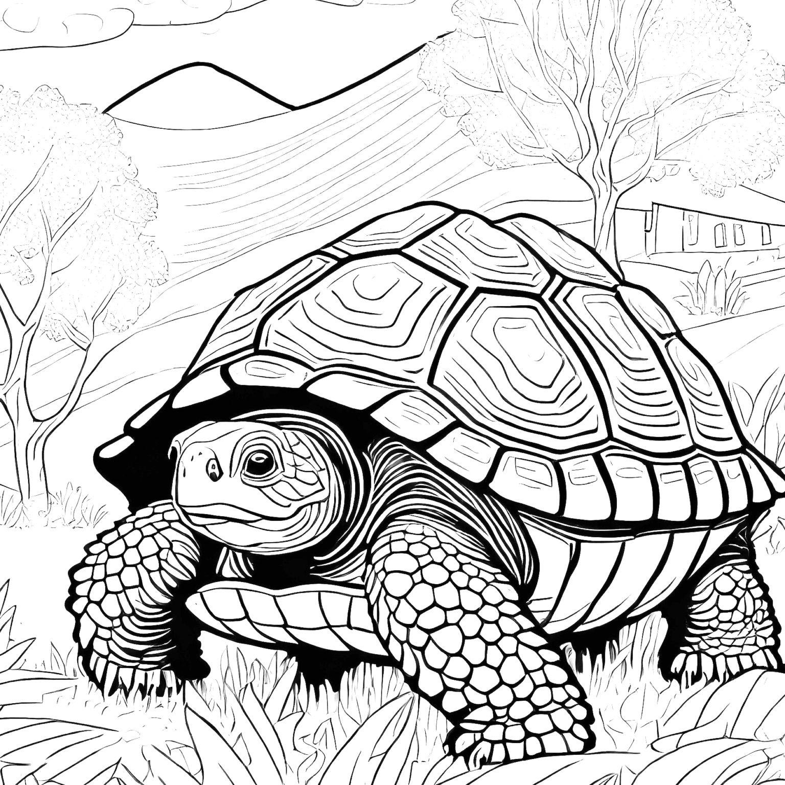 Tortoise Coloring Pages 43 - Coloring Pages Gem