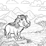 Warthog Coloring Pages 37 - Coloring Pages Gem