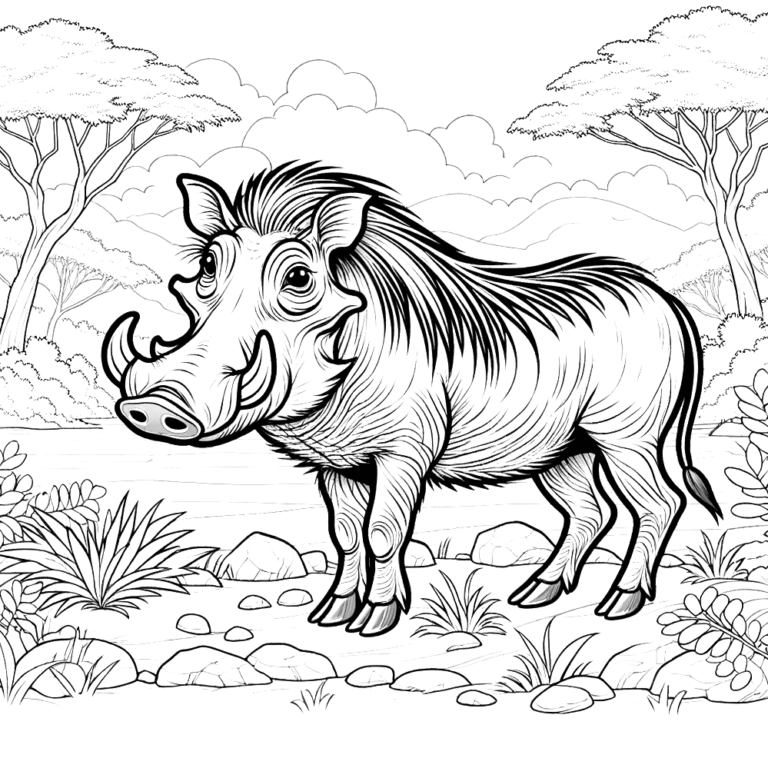 Warthog Coloring Pages 12 - Coloring Pages Gem