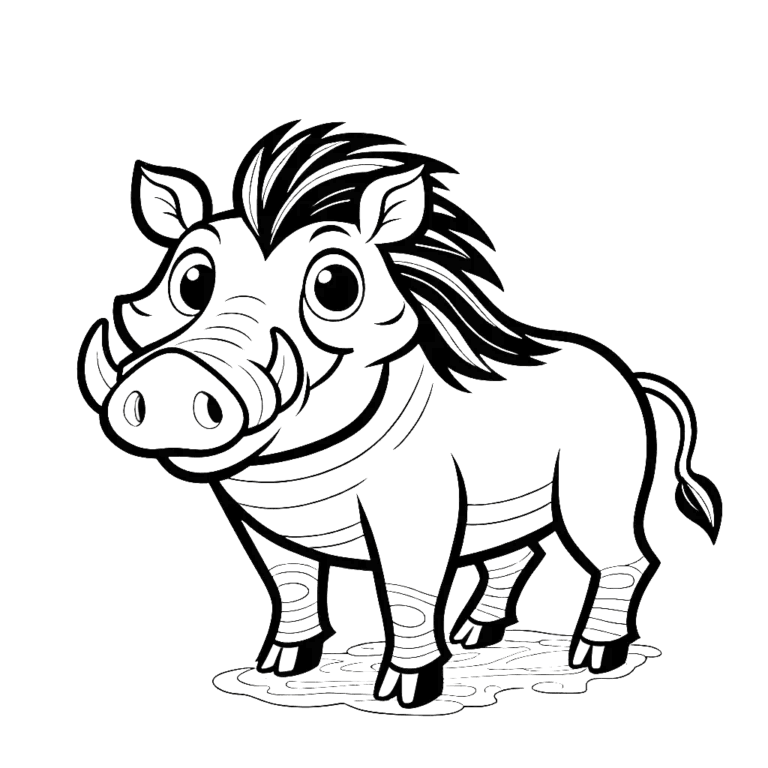 Warthog Coloring Pages 14 - Coloring Pages Gem