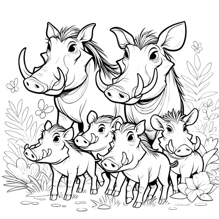 Warthog Coloring Pages 21 - Coloring Pages Gem