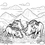 Warthog Coloring Pages 14 | Coloring Pages Gem