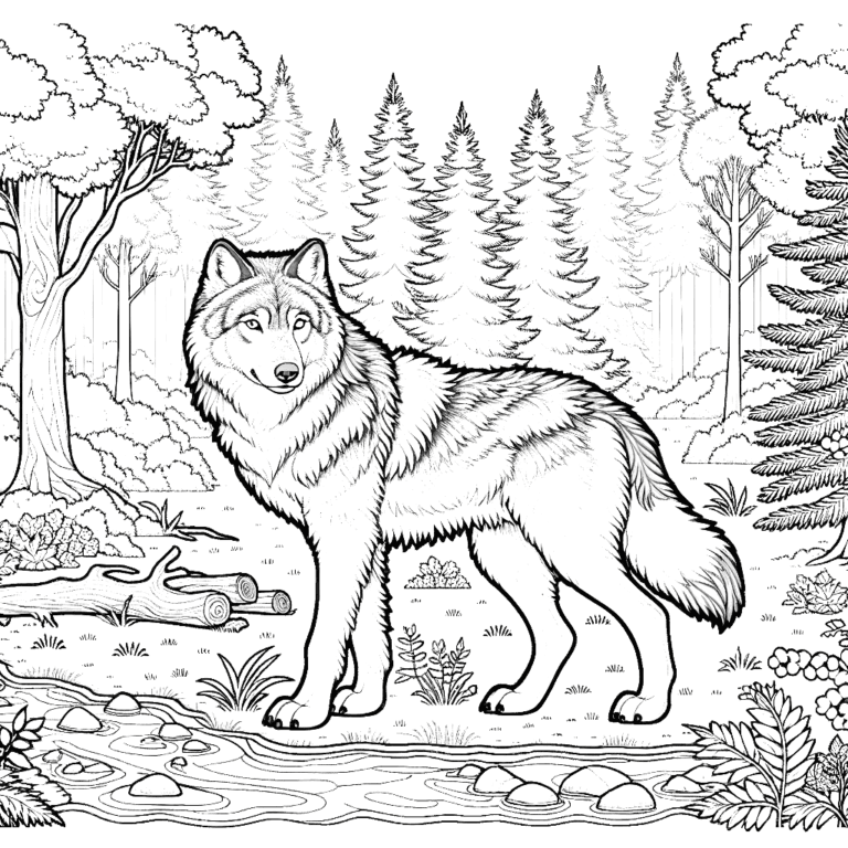 Wolf Coloring Pages 40 - Coloring Pages Gem