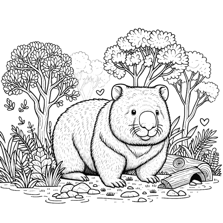 Wombat Coloring Pages 11 - Coloring Pages Gem
