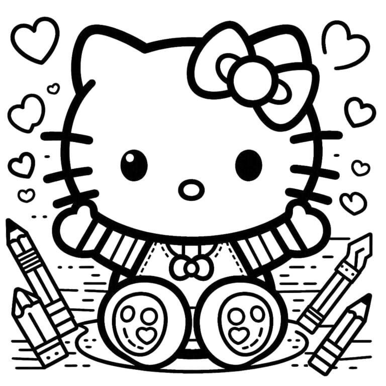 Hello Kitty Coloring Pages 44 - Coloring Pages Gem