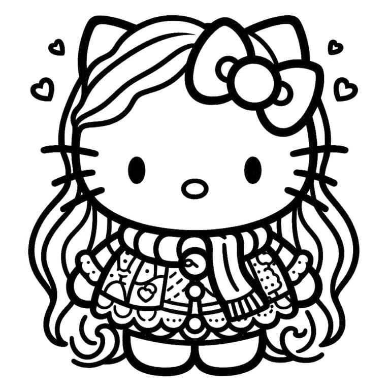Hello Kitty Coloring Pages 7 Coloring Pages Gem