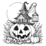 Frankenstein Walking Jack-O-Lantern Pumpkins Halloween Coloring Pages ...