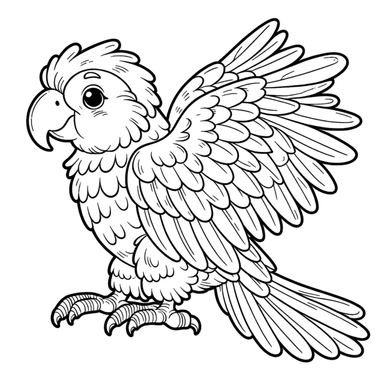 smiling vulture coloring page - Coloring Pages Gem
